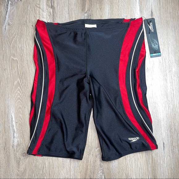 Speedo | Swim | Speedo Mens Sz 36 Black Red Racing Jammer Suit Lzr High ...